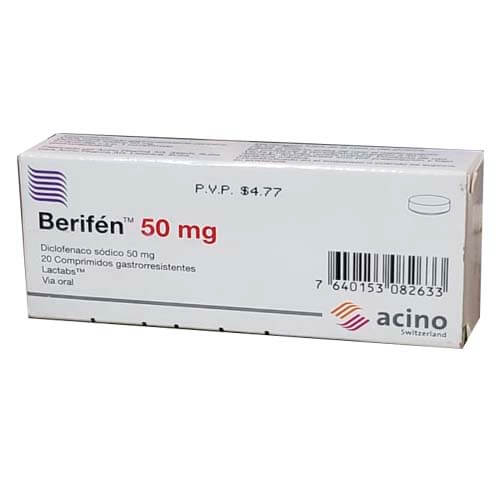 BERIFÉN 50 MG COMPR. SUELTAS - Farmacia PharmAhorro